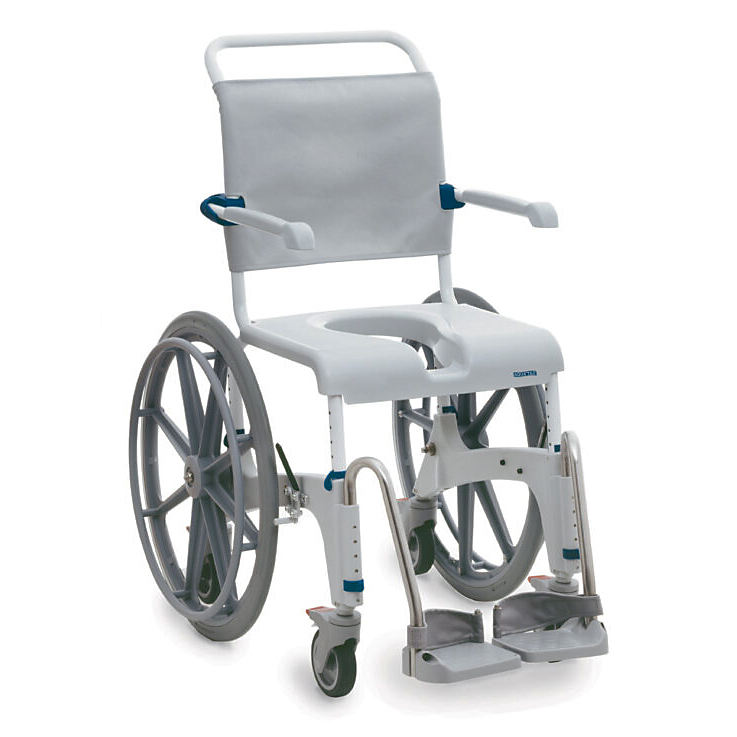 Aquatec Ocean Mobile Shower Commode – Self Propelled – Country Health Care